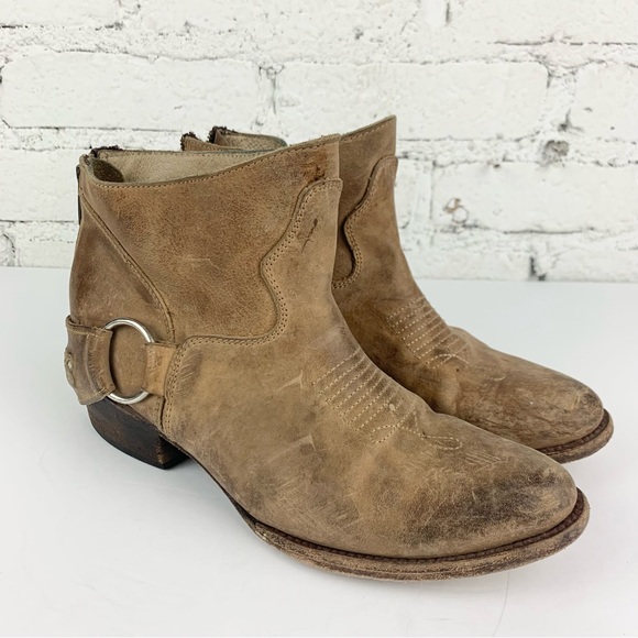 Freebird by Steven | Shoes | Freebird Cali Brown Leather Distressed Oring Heel Strap Studded ...